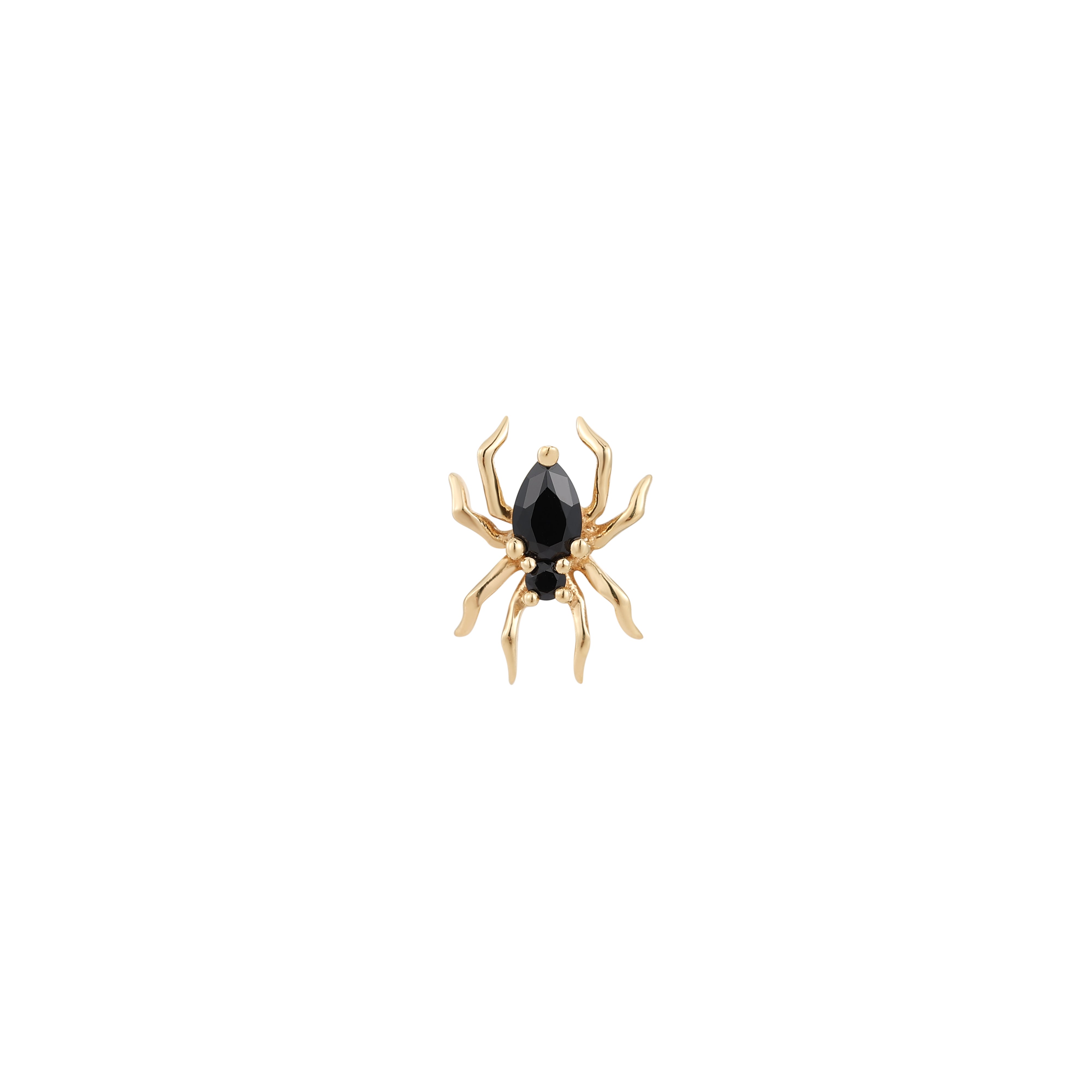 Black Spinel Piercing Jewelry | Solid 14k Gold Body Piercing Jewelry ...