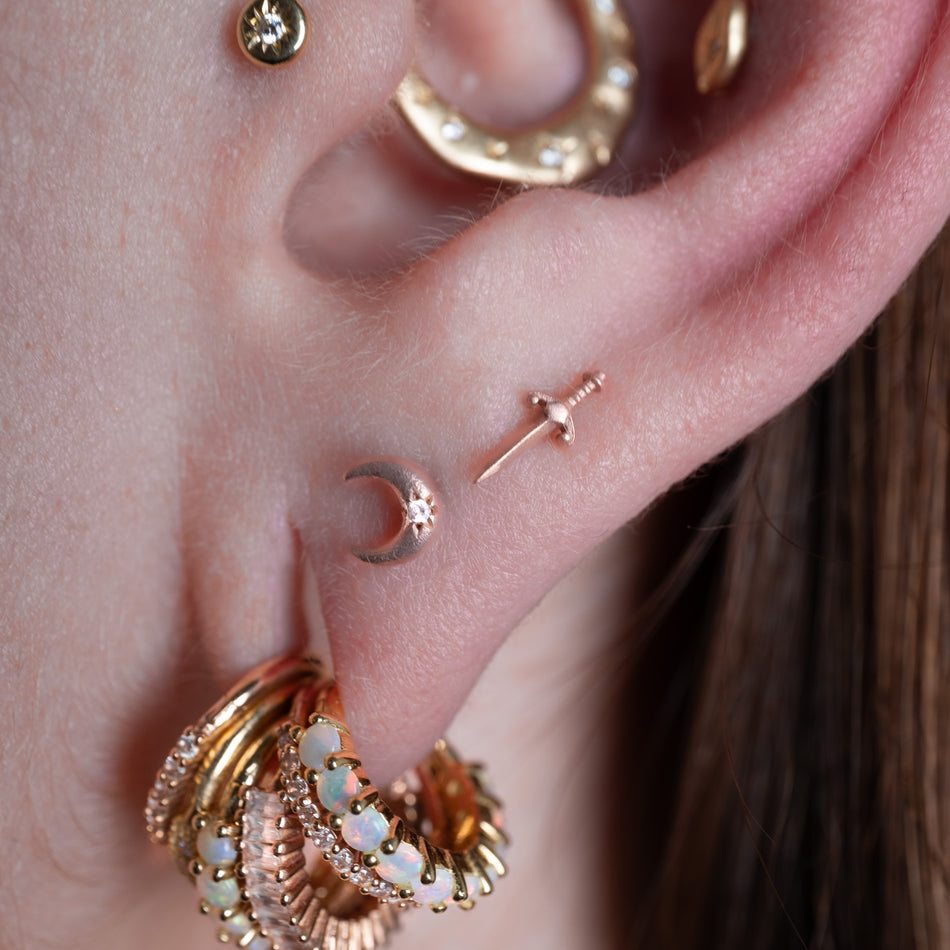Gold Jewelry for Conch Piercings by Buddha Jewelry