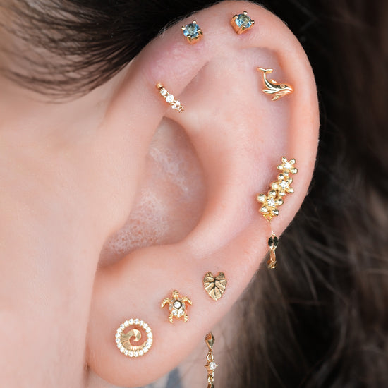 Solid Gold, Nickel-Free Earrings Made For New + Existing Piercings ...