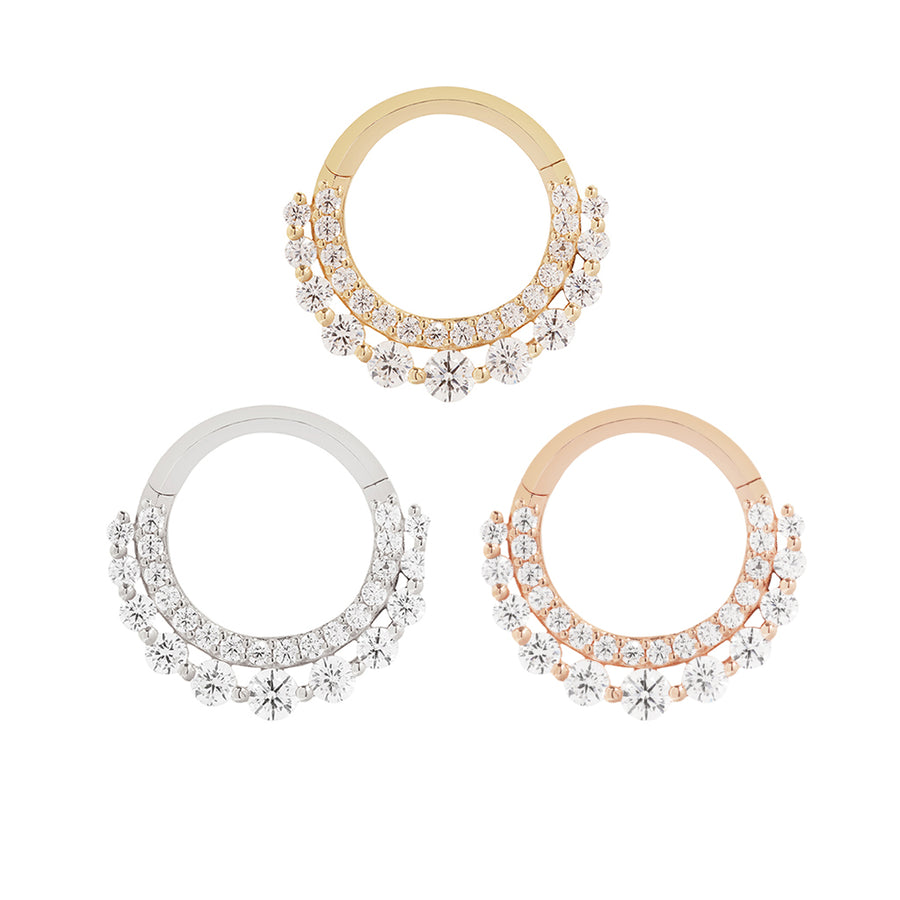 Daith Piercing Jewelry | Solid 14k Gold + Nickel-Free Clickers - Buddha ...