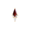 Afterglow - Garnet + CZ - Threadless End | Gold Piercing Jewelry ...