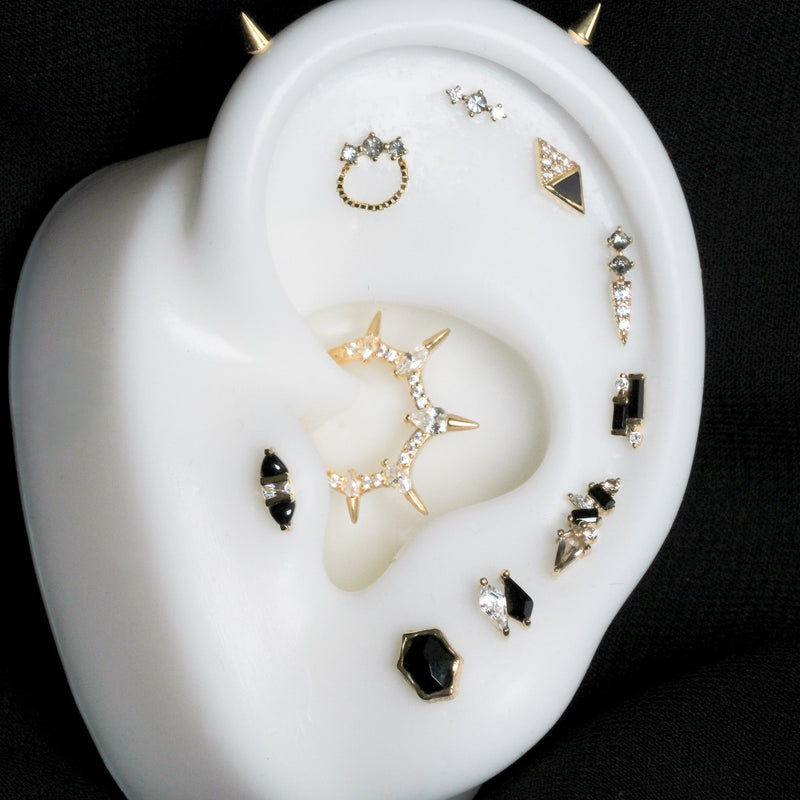 Solid 14k Gold Body Piercing Jewelry for Ear, Nose + Lip Piercings ...
