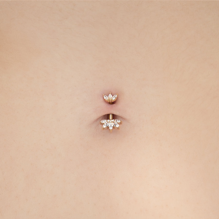 Solid 14k Gold, Nickel-Free Jewelry for Belly Button / Navel Piercings ...