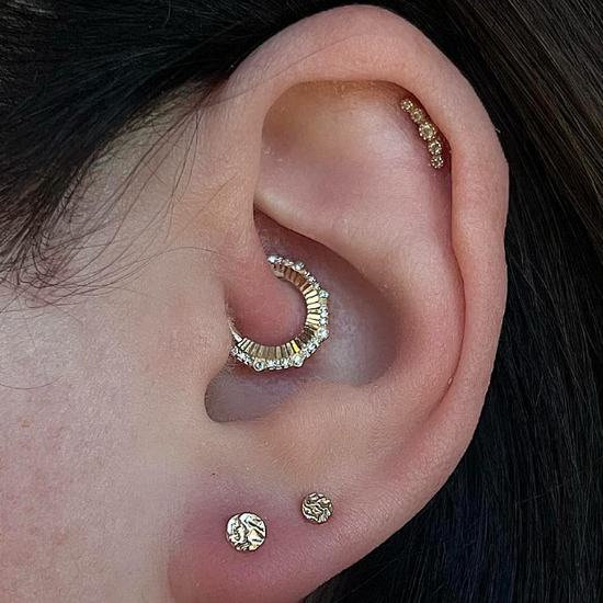 Daith Piercing Jewelry | Solid 14k Gold + Nickel-Free Clickers – Buddha ...