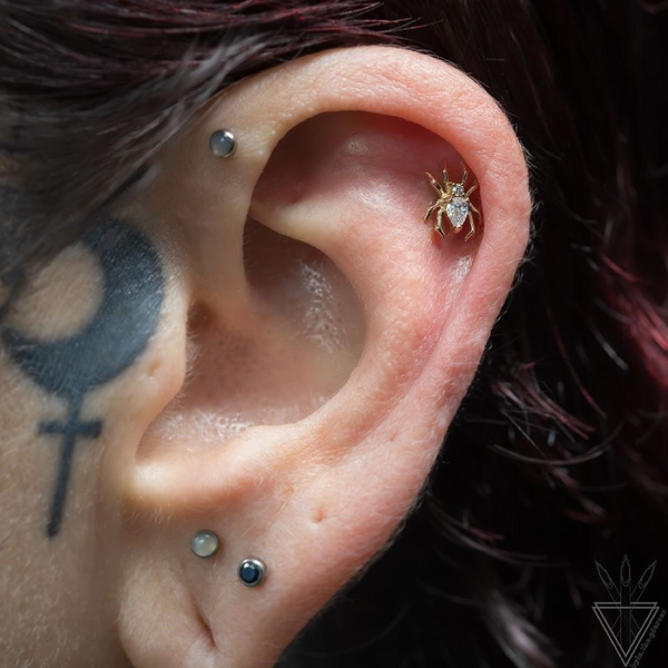 Arachne - CZ - Threadless End - Buddha Jewelry