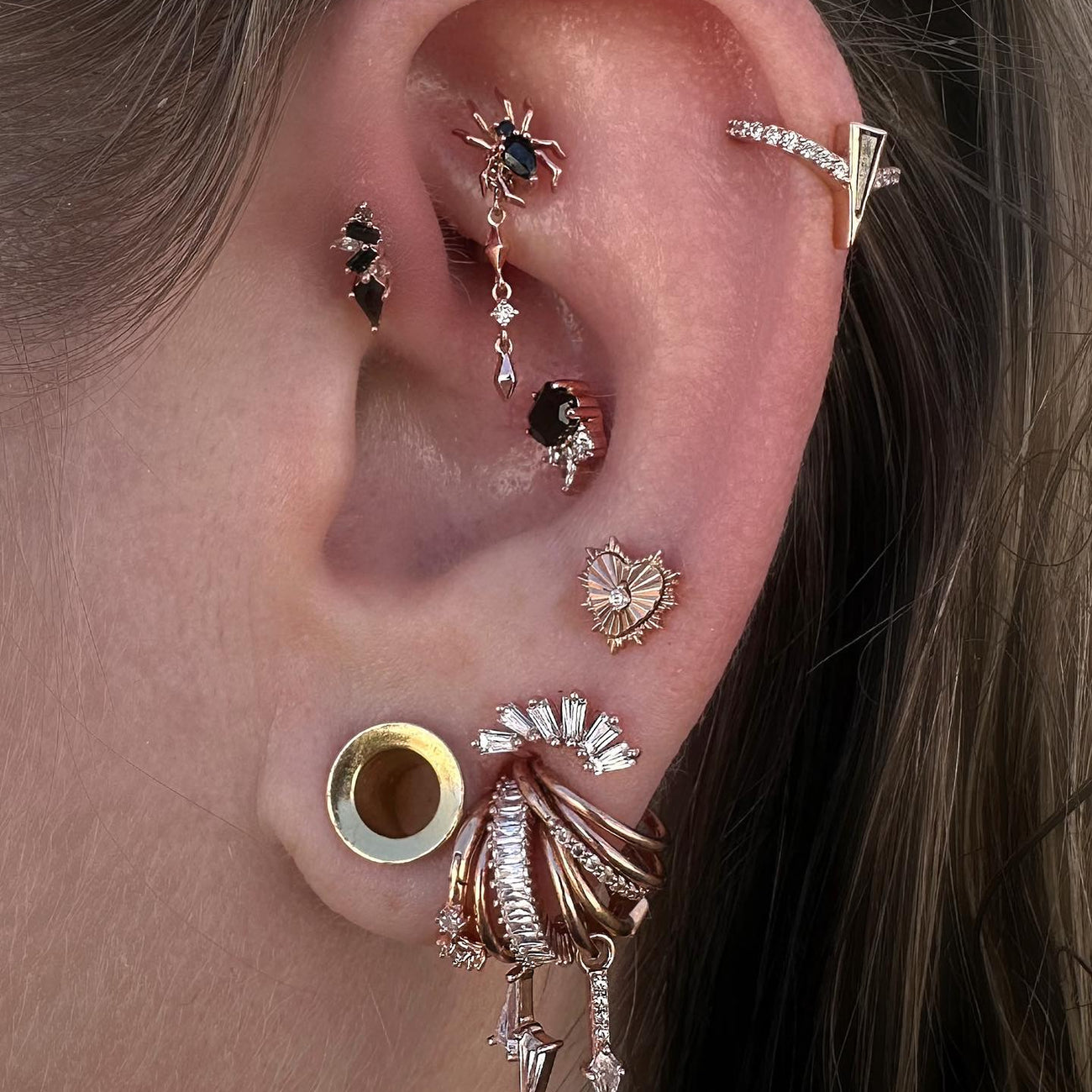 Cult Favorite Clicker with CZ | Solid 14kt Gold | Piercing Jewelry ...