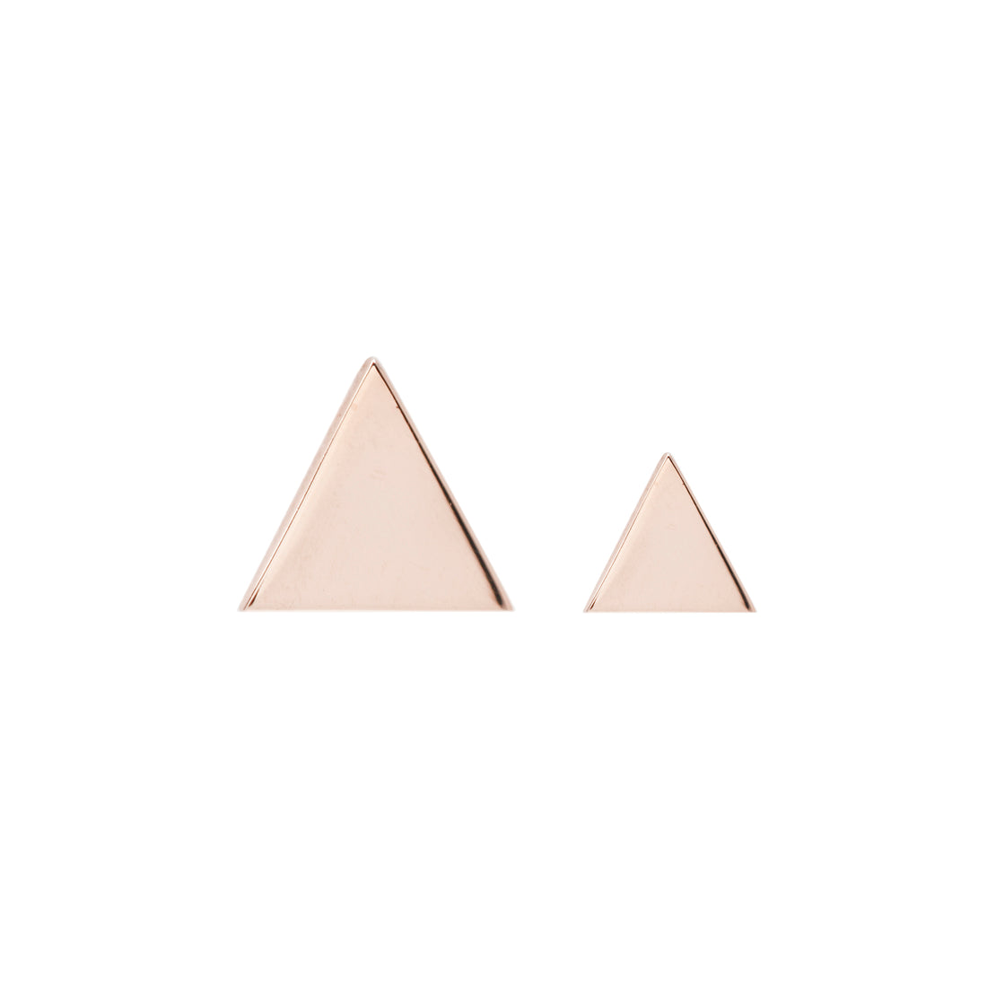 Triangle - Solid Gold Threadless Ends - Body Jewelry - Piercings ...